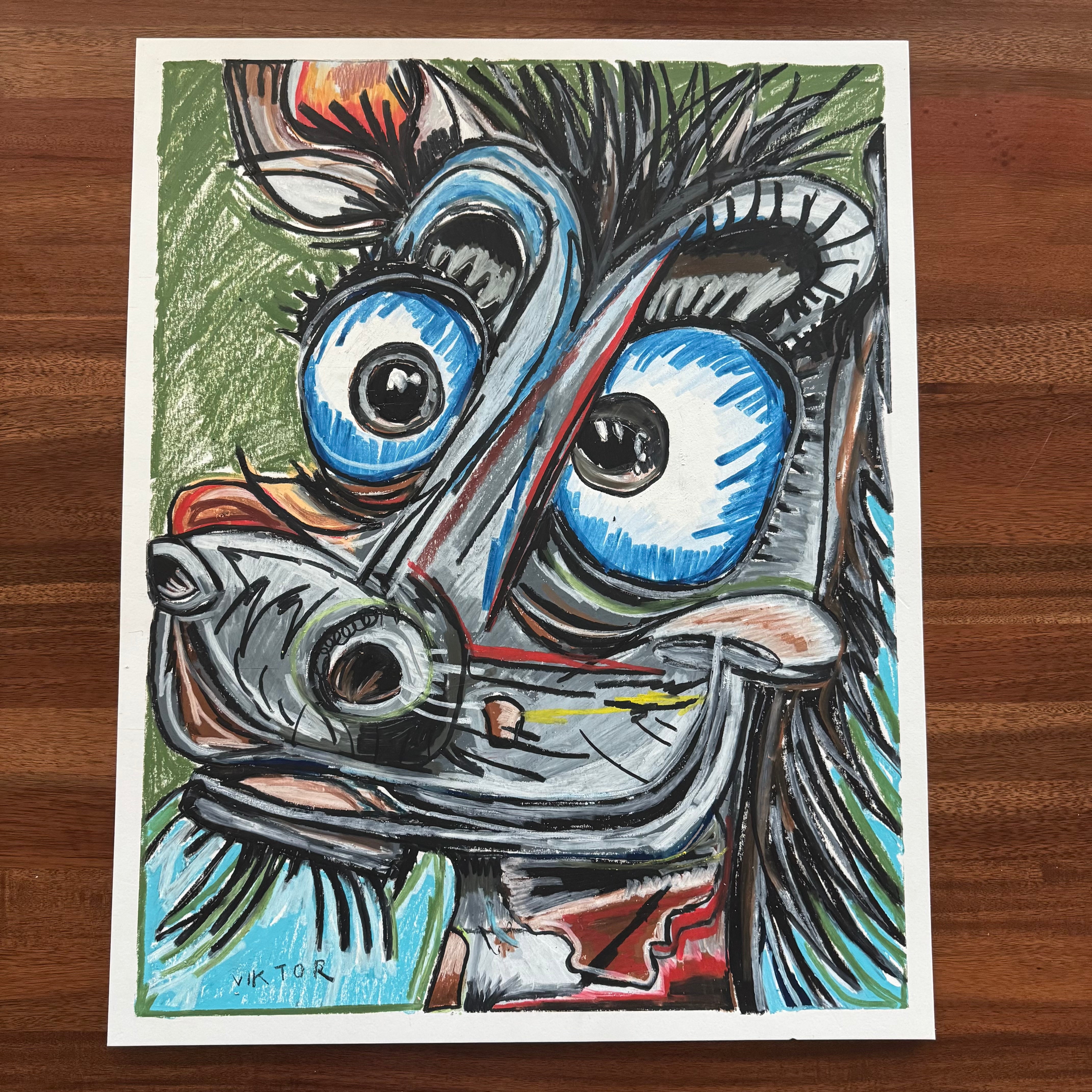 Gigi - ORIGINAL OIL PASTEL ARTWORK - 19x24" – Vichy's Art