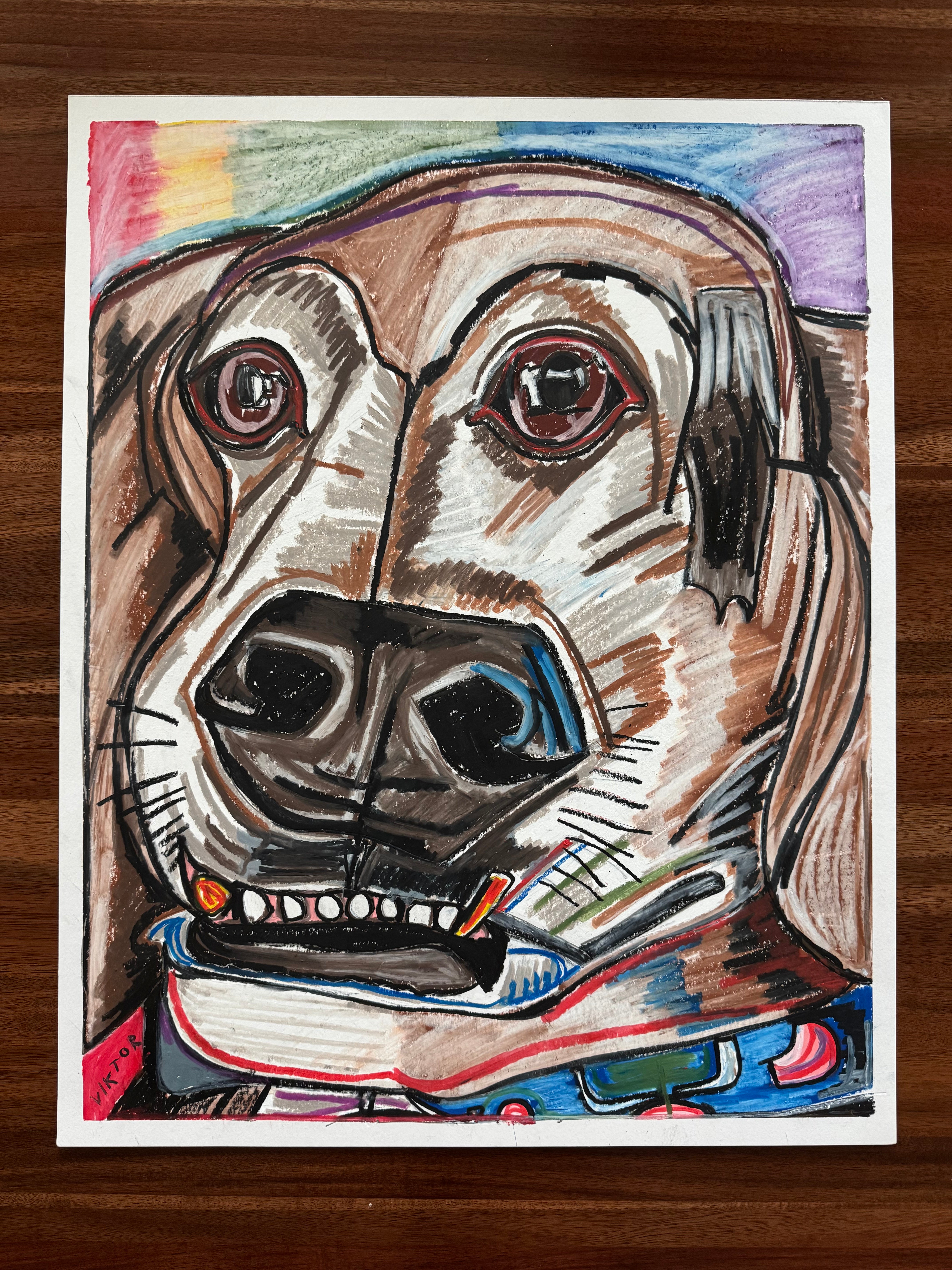 The Beagle - ORIGINAL OIL PASTEL ARTWORK - 19x24" – Vichy's Art