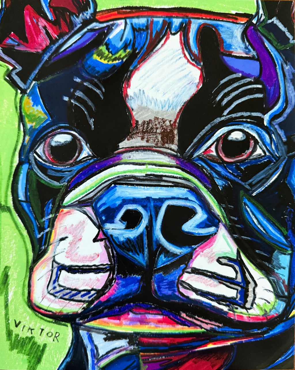 The Blue Frenchie - Art Prints – Vichy's Art